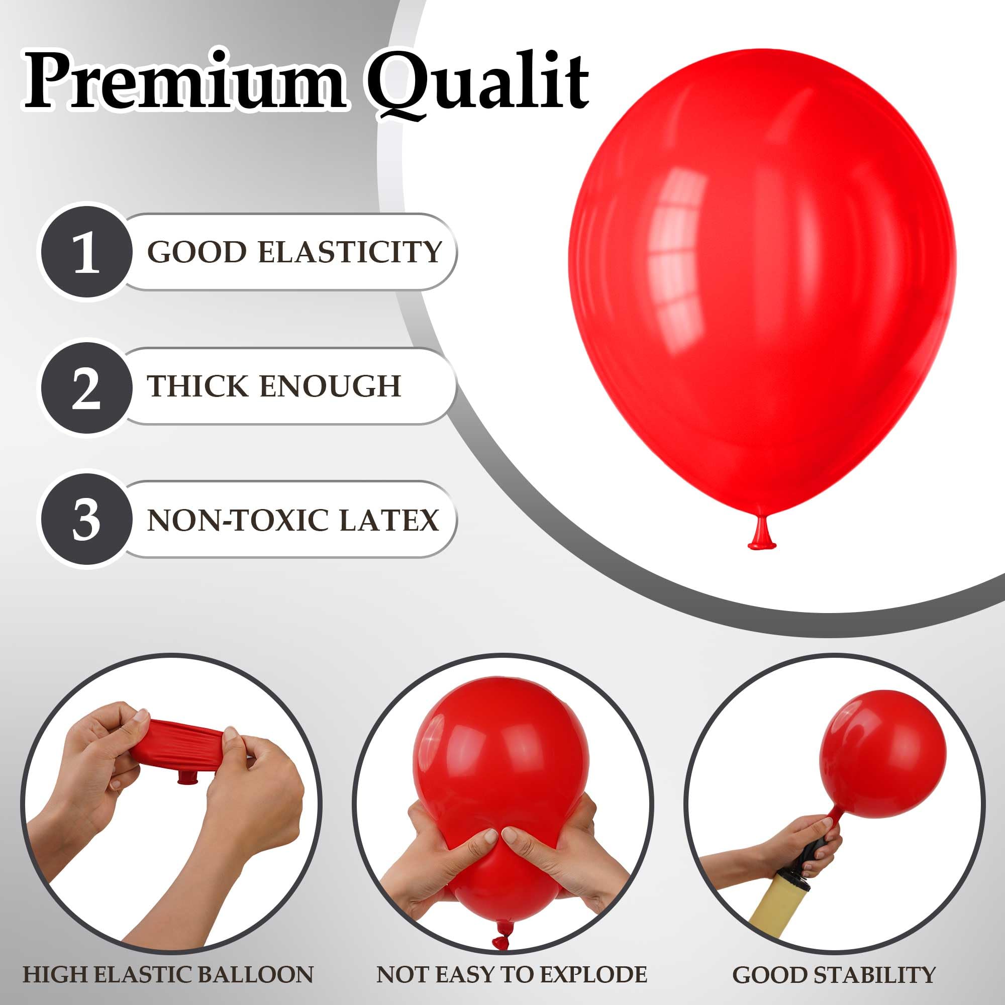 Snapklik.com : DECOCKRAT Red Latex Balloons Kit - 110PCS Party Balloons ...