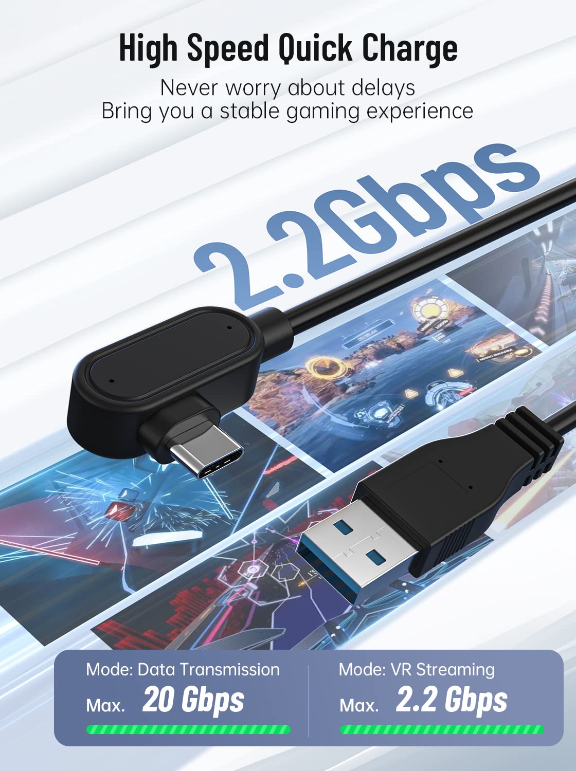 Buy Okaycat Link Cable 16FT Compatible with Oculus/Meta Quest 2/PICO 4 ...