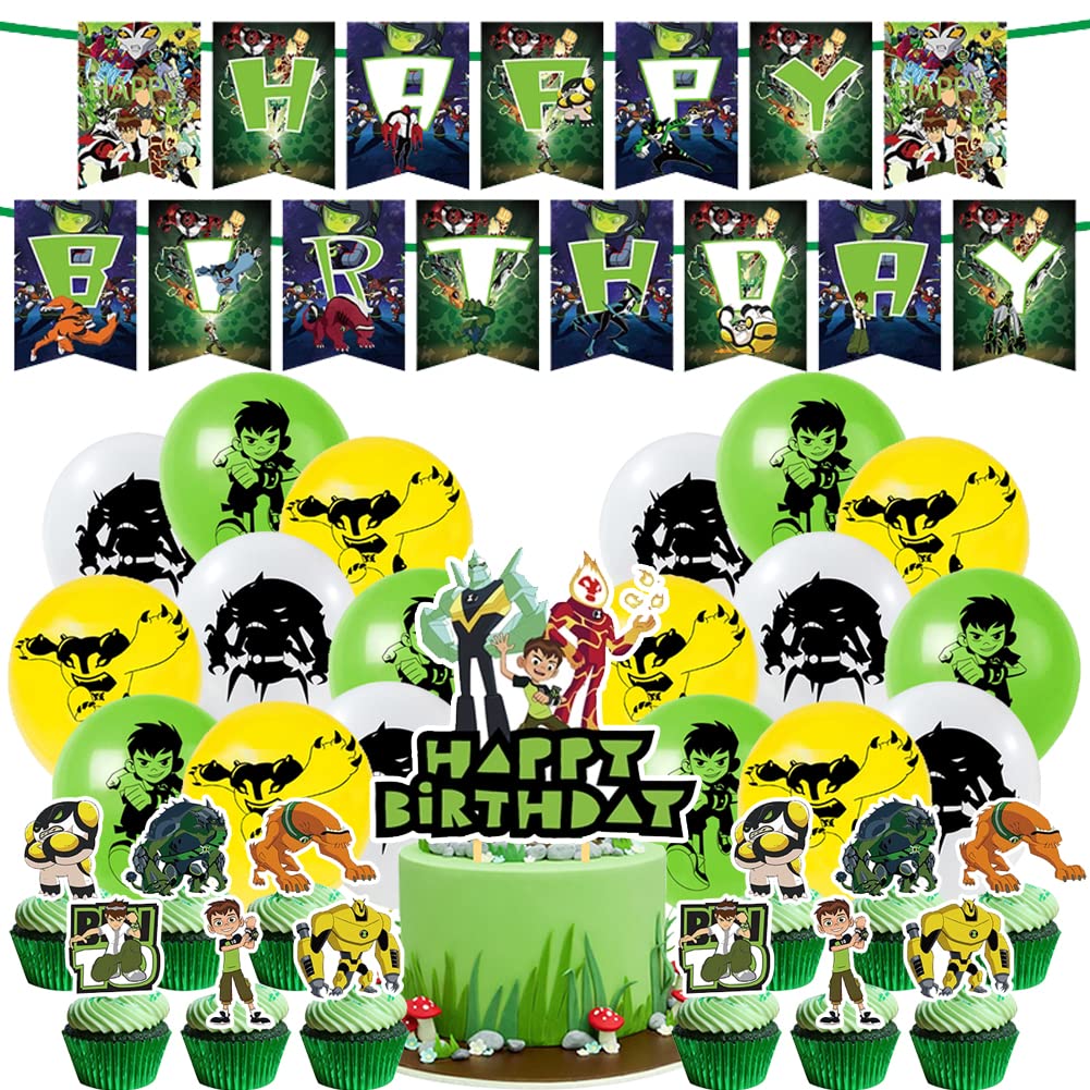 Buy NA Ben 10 Balloon Decoration Set, Ben Themed Party Supplies ...