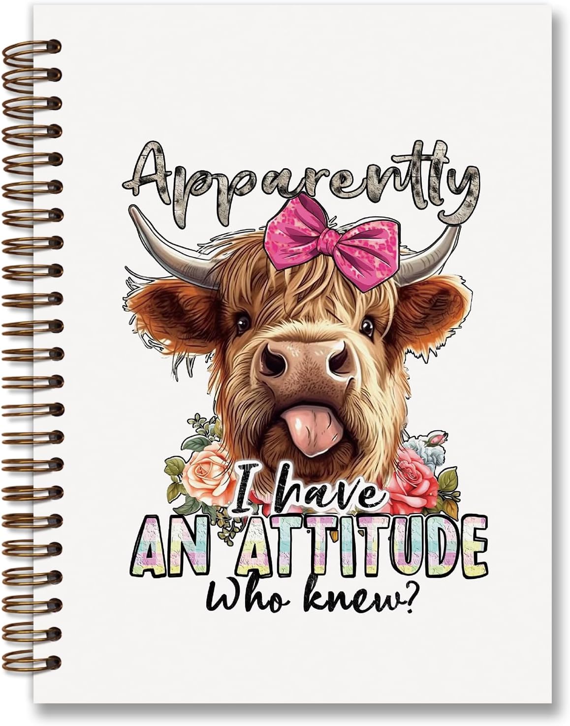 Amazon.com : foedor Highland Cow Gifts Spiral Notebook Journal,Preppy ...