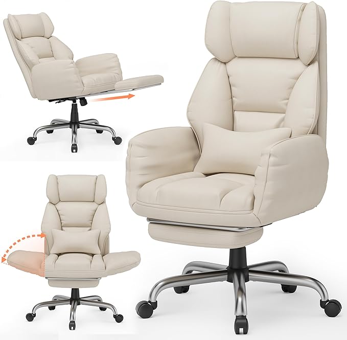 Amazon.com: GABRYLLY Office Criss Cross Chair with Footrest, Big and ...