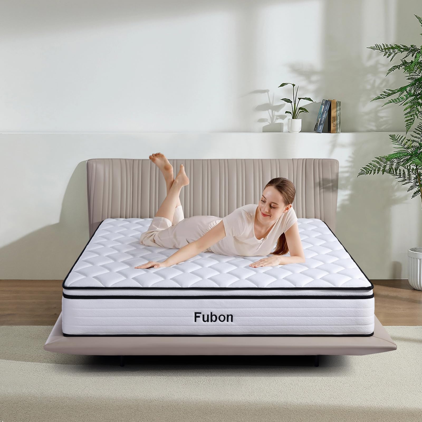 Amazon.com: Fubon Gel Memory Foam Colchon Queen Size Mattress, 12 Inch ...