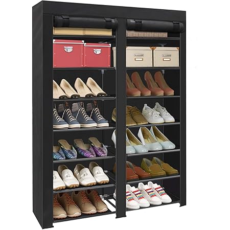 Amazon.com: TXT&BAZ 20-Pairs Portable Boot Rack Double Row Shoe Rack ...