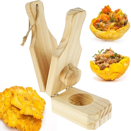 Amazon.com: XUT Tostonera de madera para plátanos con prensa de plátano ...