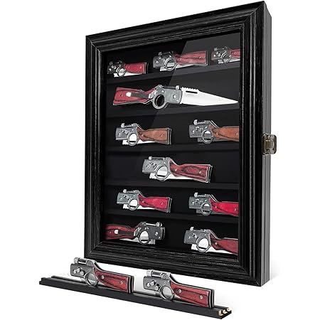 Amazon.com: LIUYALO Knife Display Case 5 Rows Pocket Knife Display ...