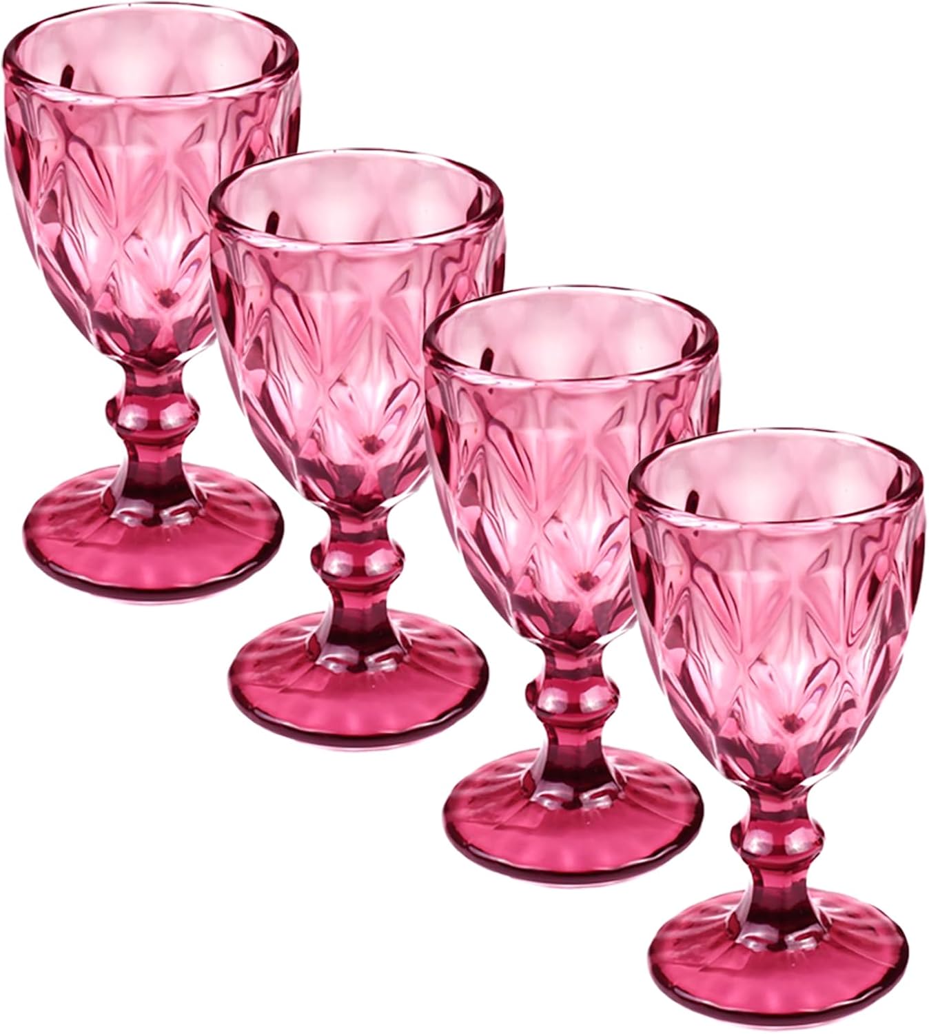 Juego de 4 copas de vino vintage, copas de agua reutilizables de ...