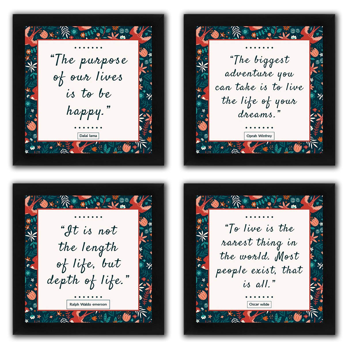 Interio Crafts set of great motivational quotes framed posters ...