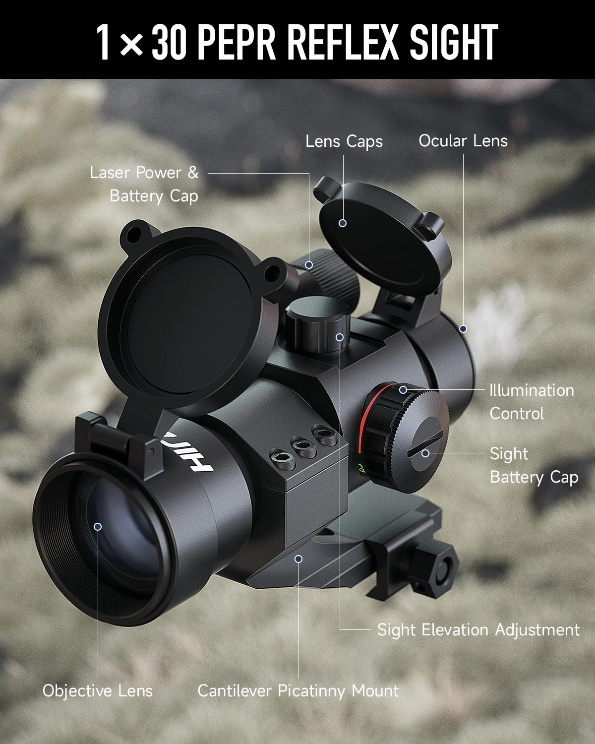 Snapklik.com : PINTY 1x30 Green Red Dot Sight