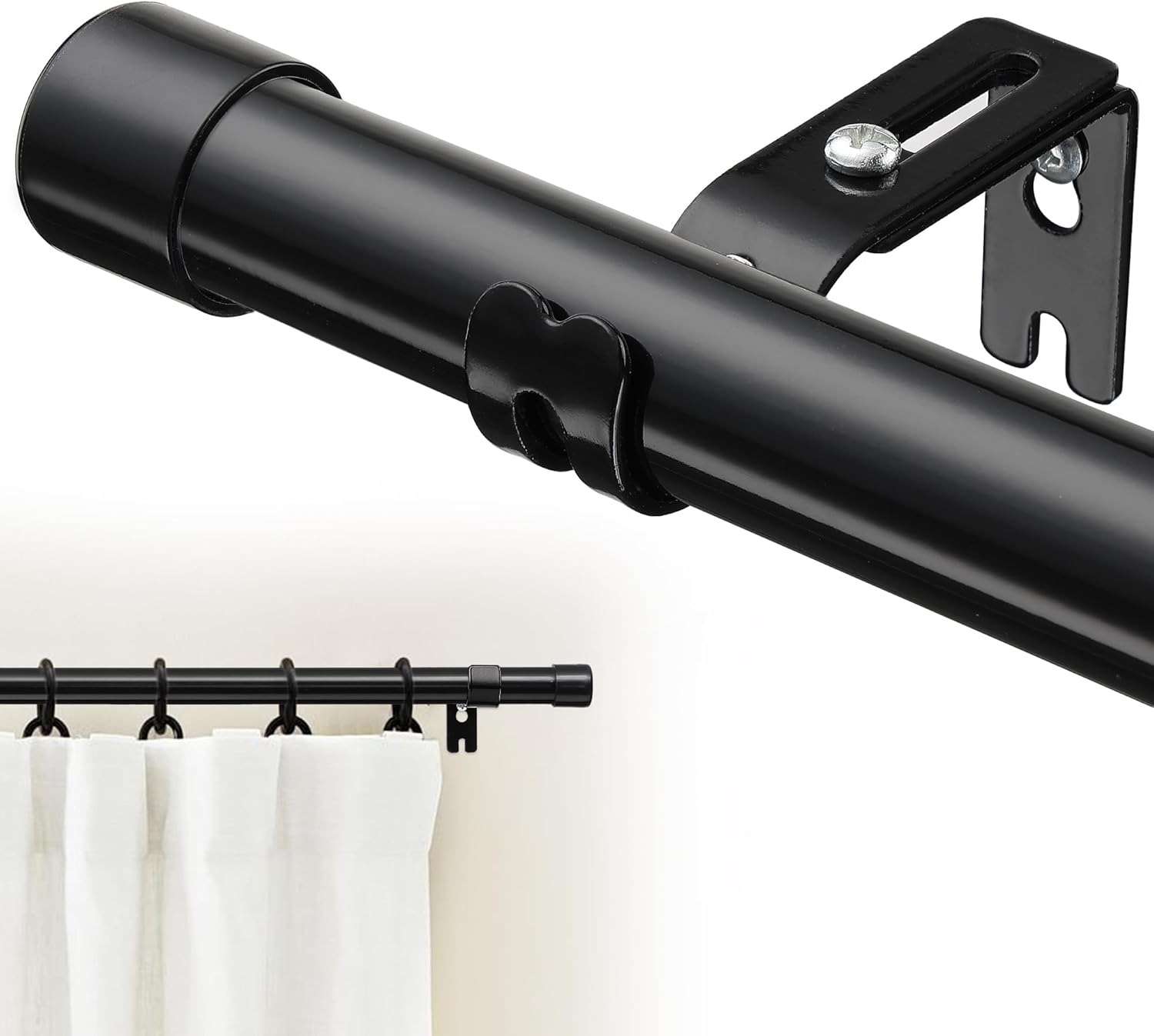 Amazon.com: Lipole Extra Long Curtain Rods - 1 Inch Heavy Duty Outdoor ...