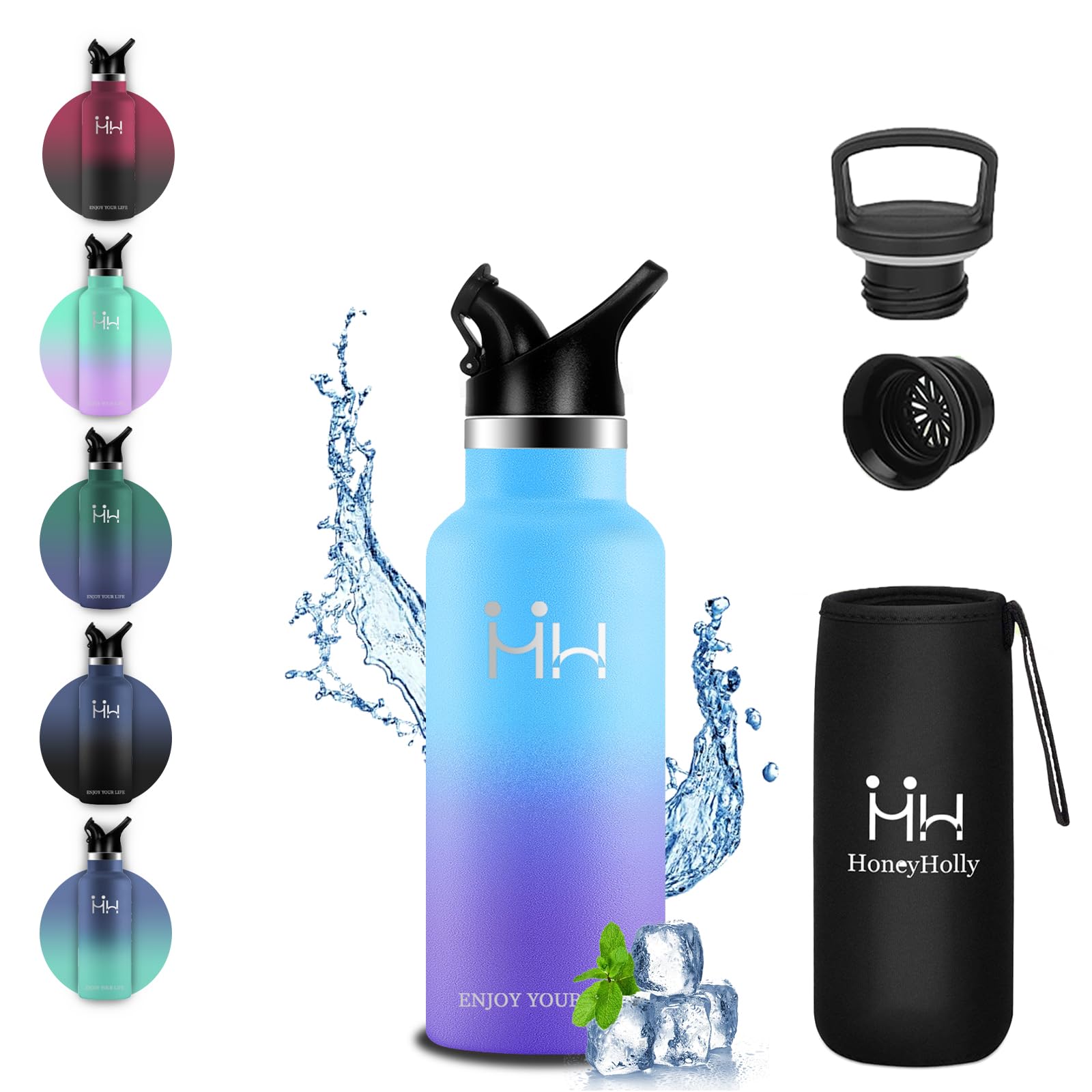 Amazon | 【ASAKA】スポーツボトル 水筒 マグ ステンレス 500ml 直飲み 保温保冷 真空断熱 炭酸対応 洗いやすい 取っ手付き 持ち運び こぼれない 子供 小学生 大人 ...