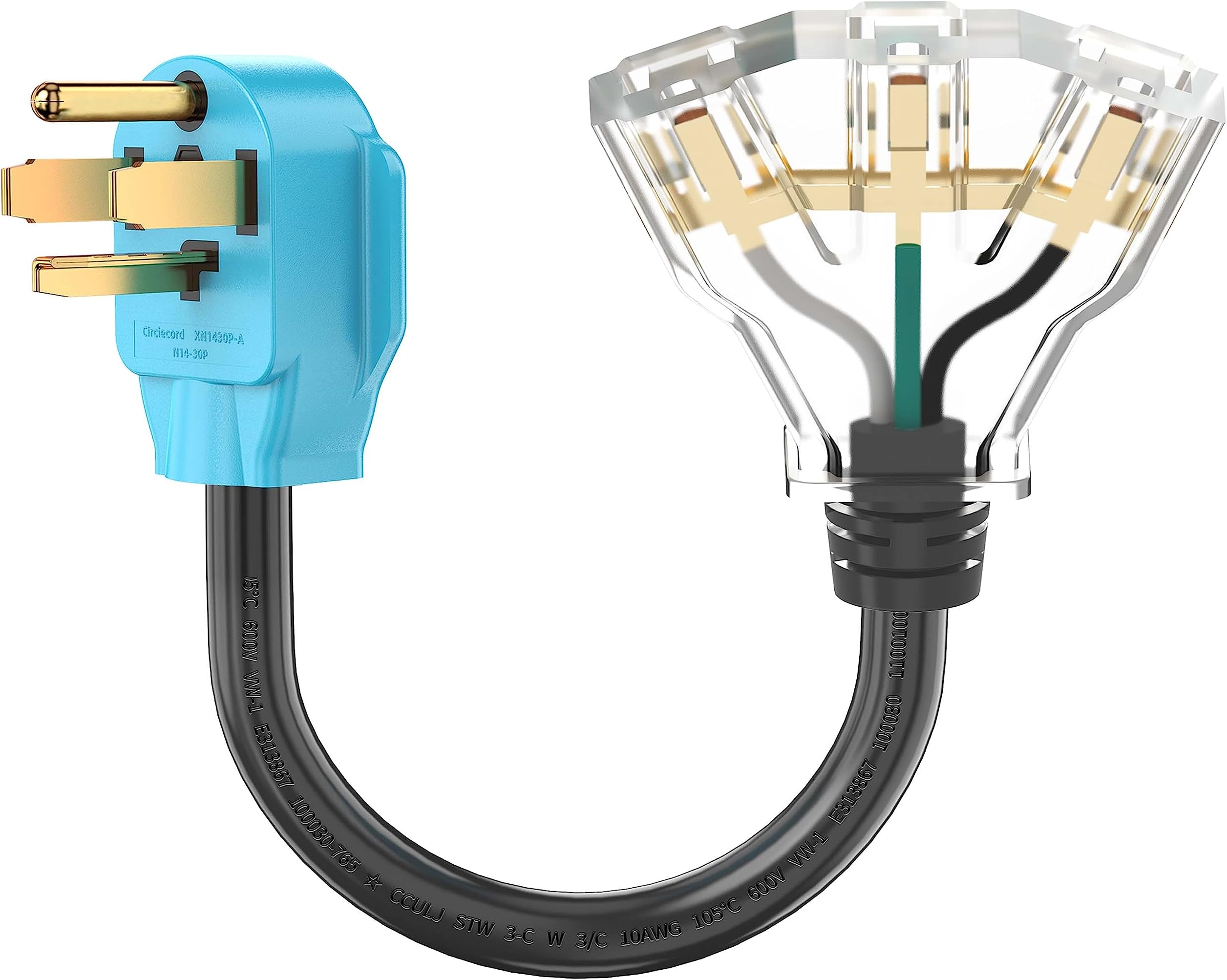 Amazon.com: [240V to 120V] 30 Amp to 20 Amp 110 Adapter with Circuit ...