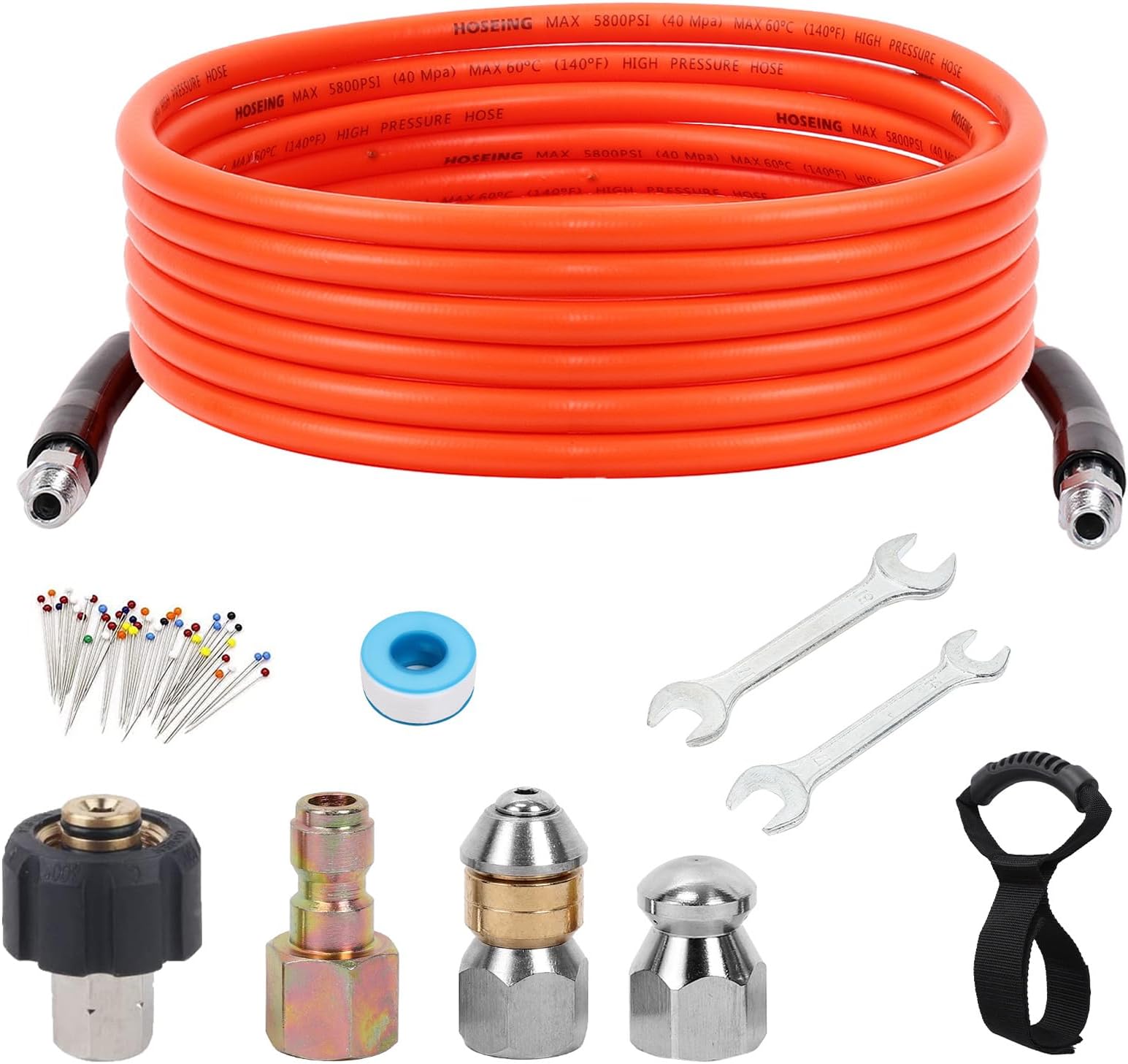 Amazon.com: Sewer Jetter - 50 FT JetSnake Drain Cleaner for Your Gas ...