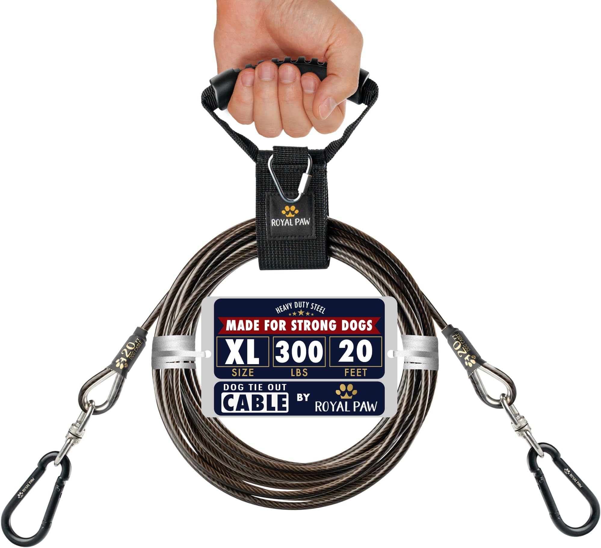 Amazon.com : Petest Reflective Tie Out Cable with Crimp Cover for Super ...