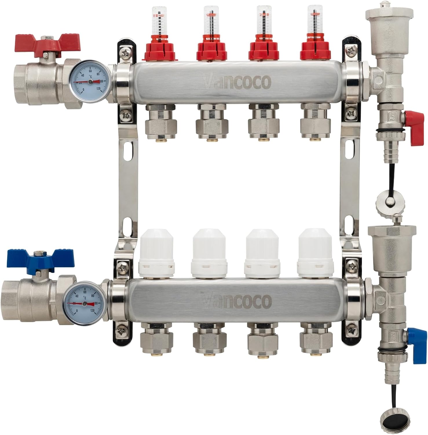 Amazon.com: ‌VANCOCO 4-Loop Manifold, 304 Stainless Steel Pex Manifold ...