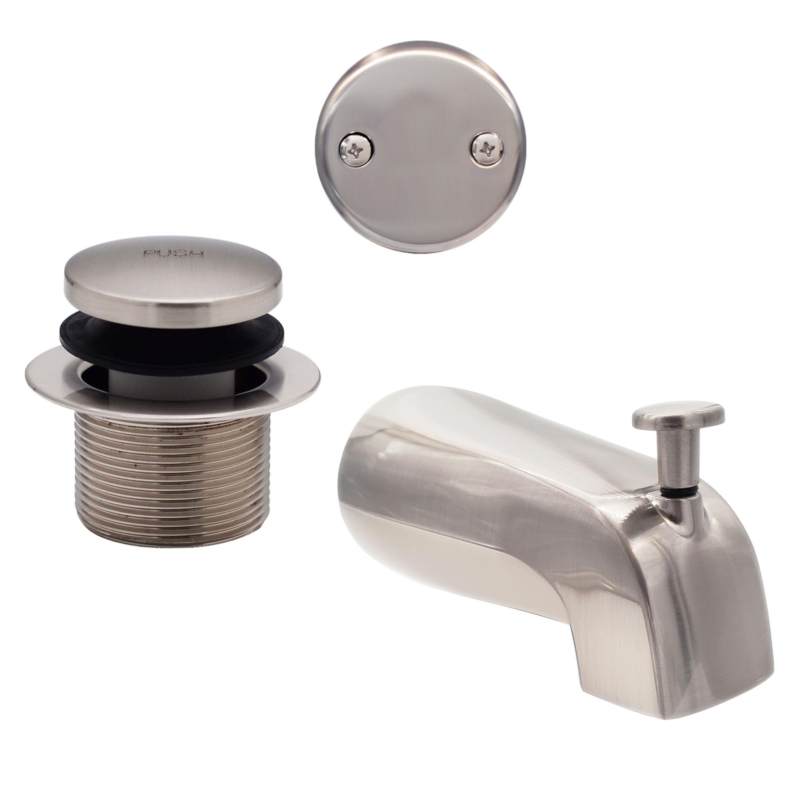 Westbrass CO531-07 5-1/4" Front Diverter Tub Spout with Tip-Toe Drain ...