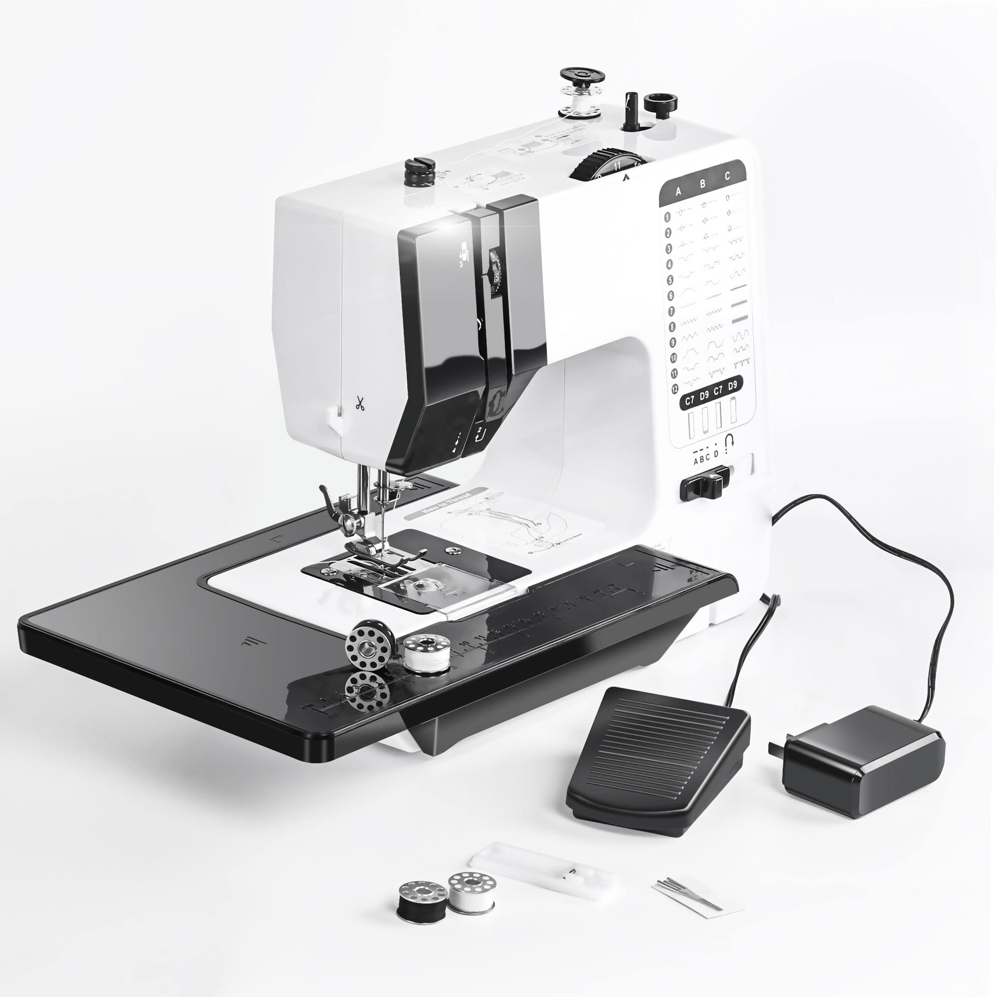 Simfelice Sewing Machine 38 Stitch Applications Electric Mini Sewing ...