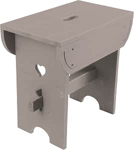 Amazon.com : Esschert Design CF06G Small Farm Folklore Bench, Warm Gray ...