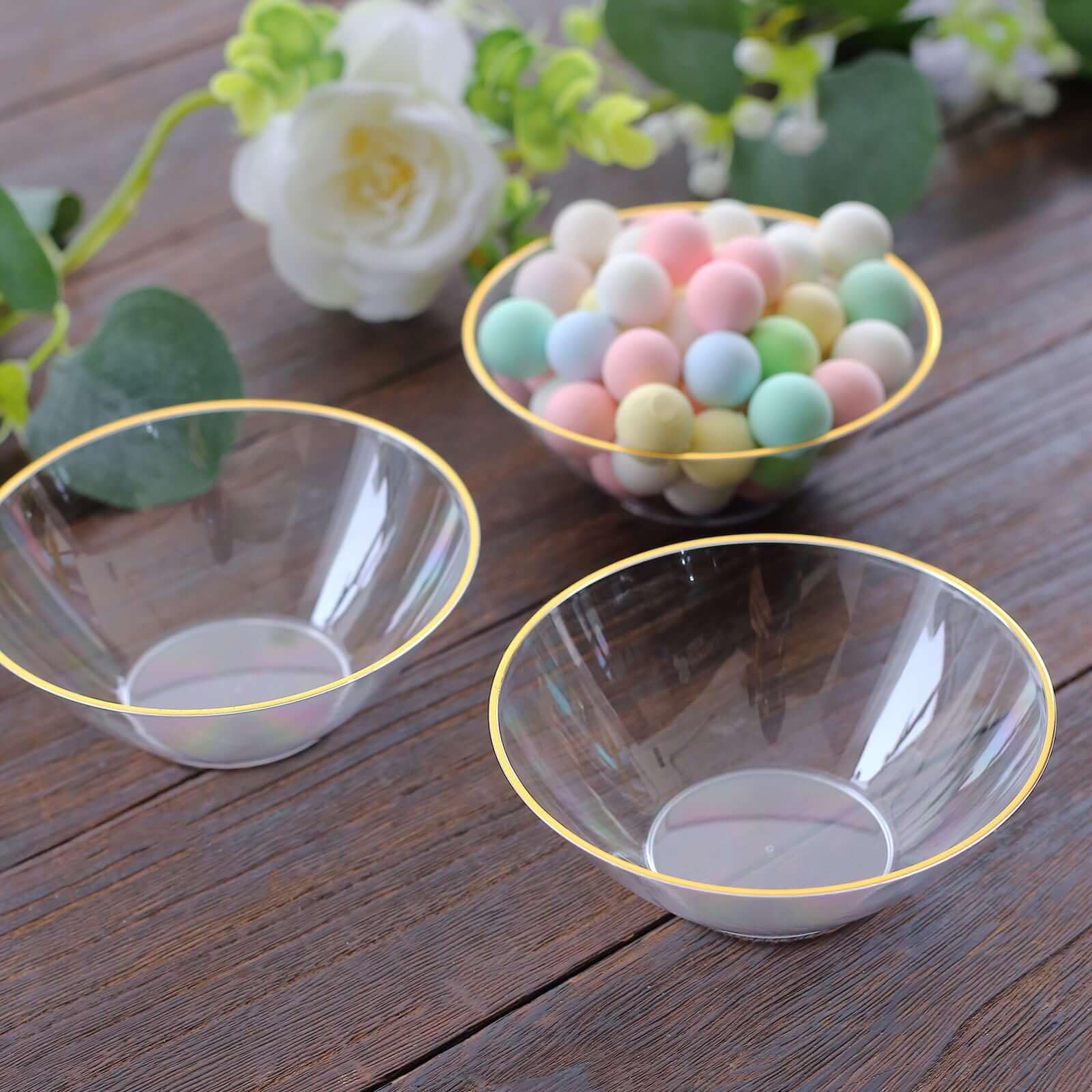 Amazon.com: Efavormart 24 Pack Clear Heavy Duty Plastic Dessert Bowls ...