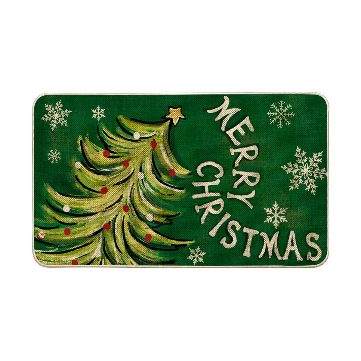 Amazon.com: Artoid Mode Green Xmas Tree Merry Christmas Doormat ...