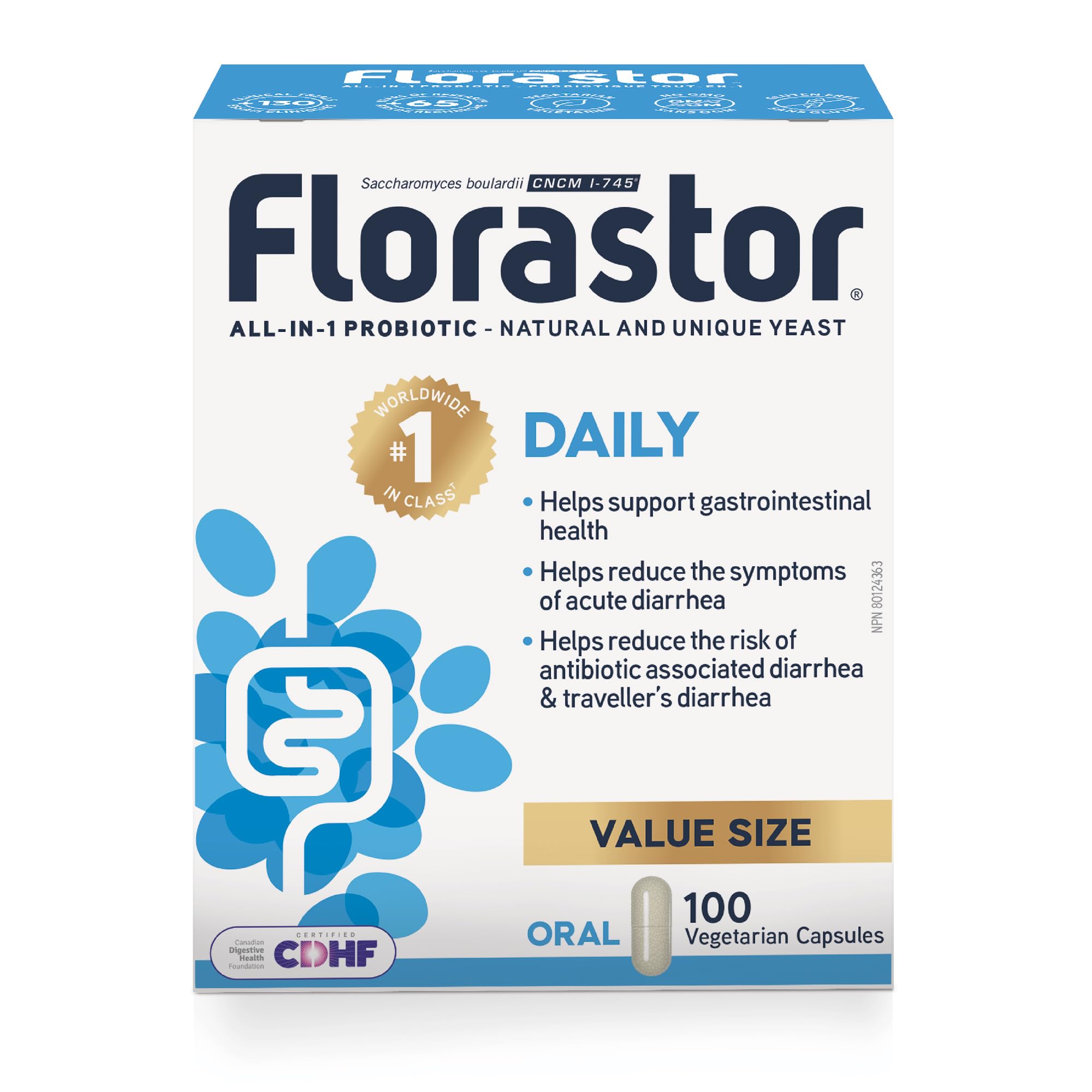 Florastor - Saccharomyces Boulardii CNCM I-745 - Daily All in One ...