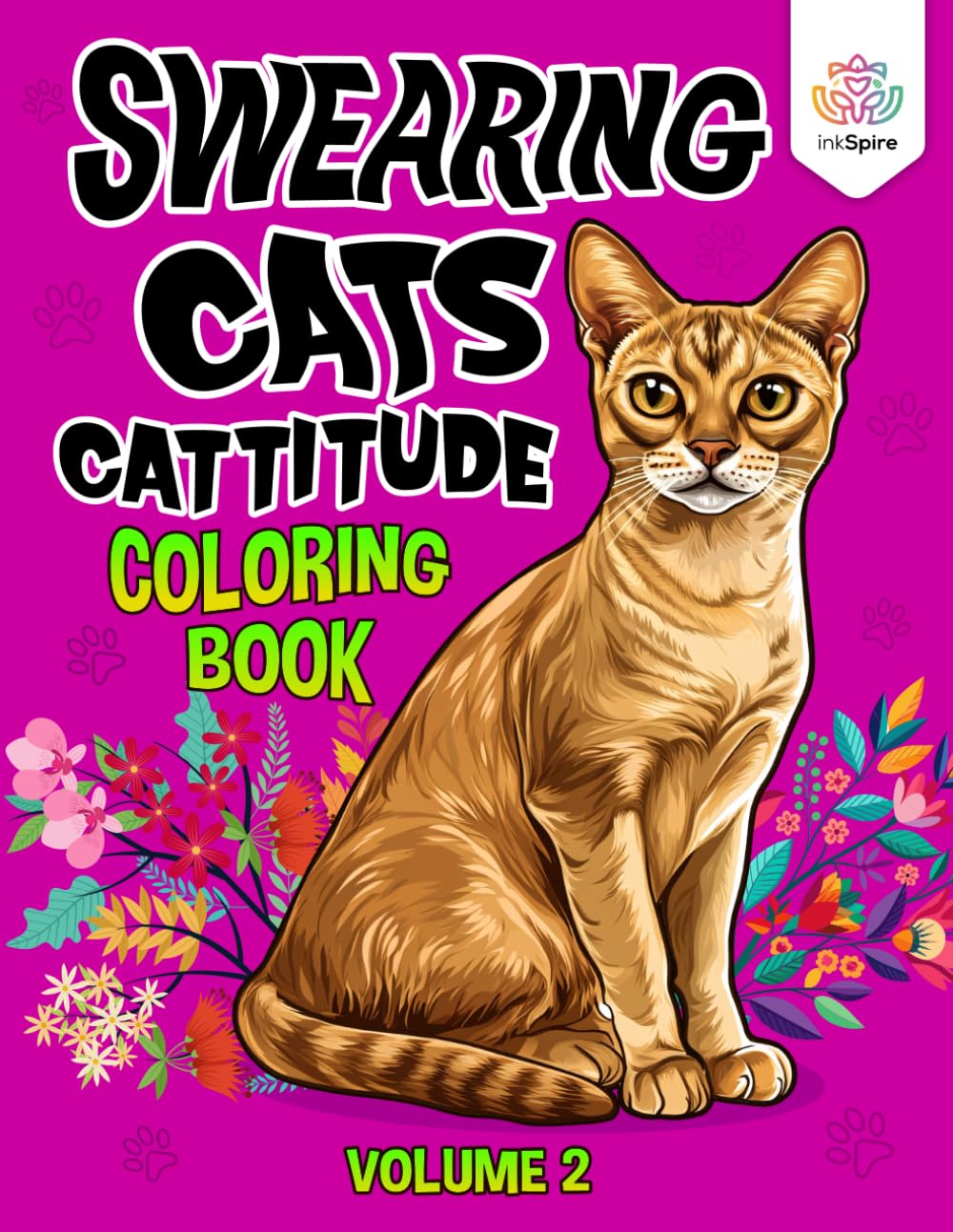 Swearing Cats Coloring Book For Adults: Swearing Cats Catitude Coloring ...