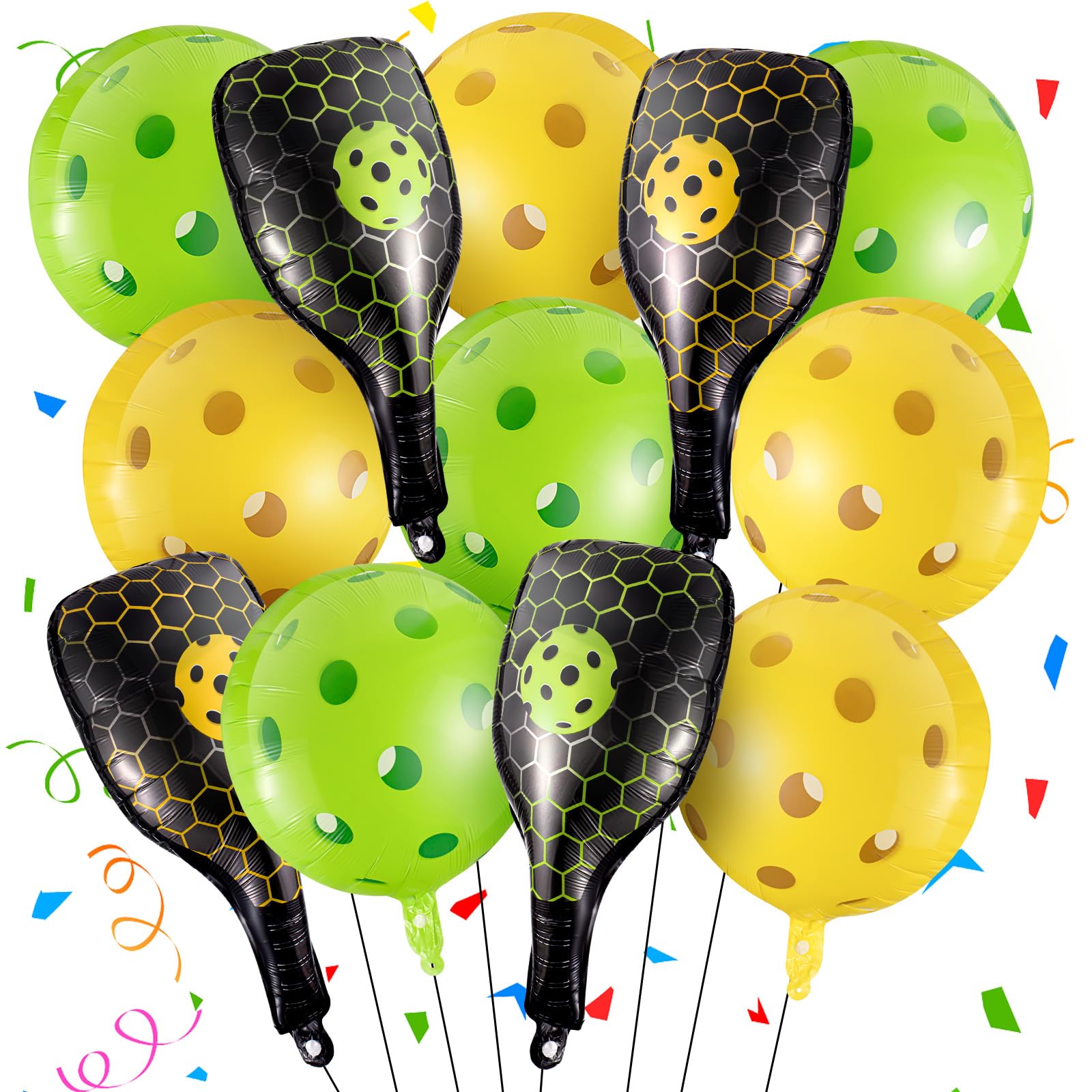 Amazon.com: Hungdao 12 Pcs 18 in Sports Balloons and 23 in Foil Racket ...