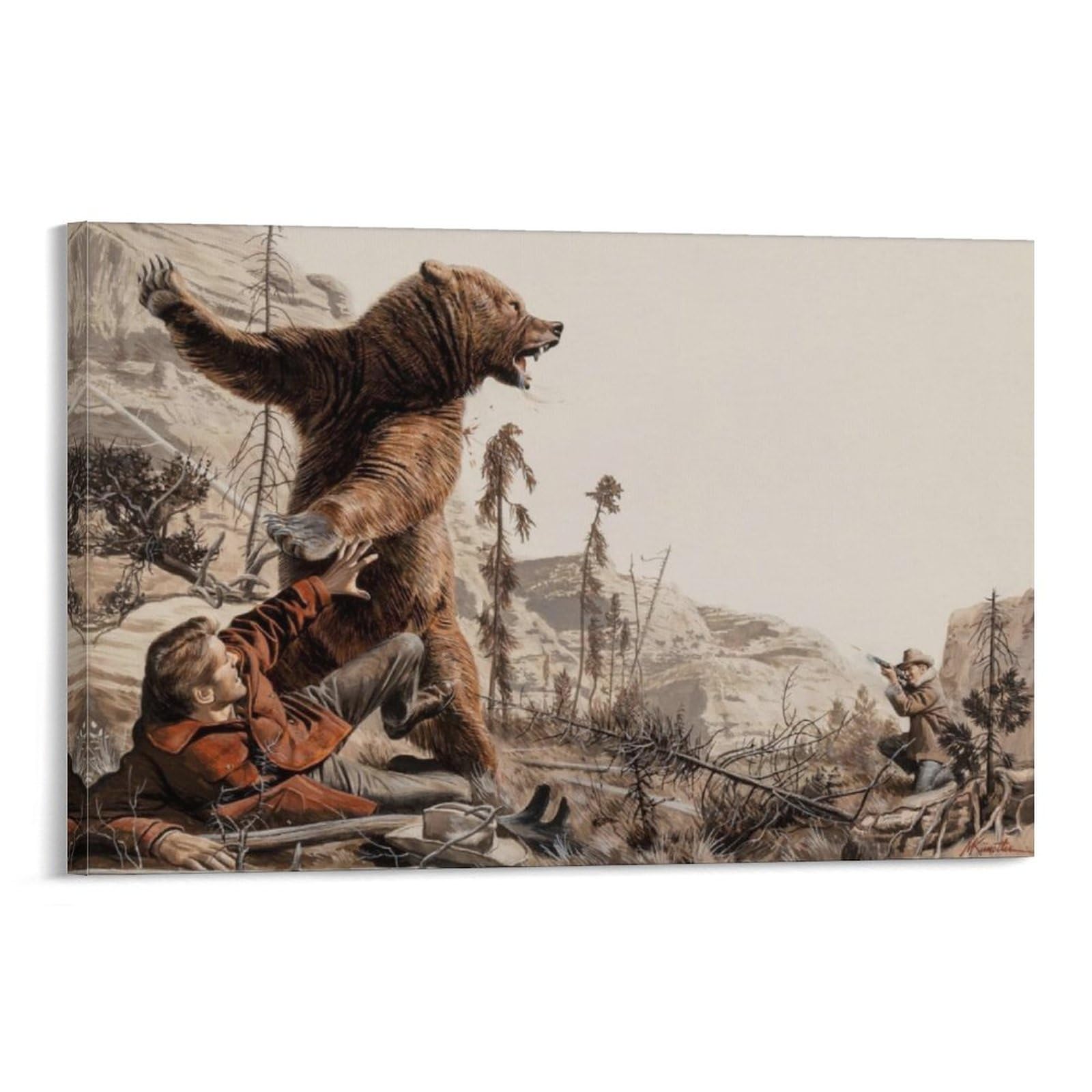 Grizzly Bear Attack Drawings