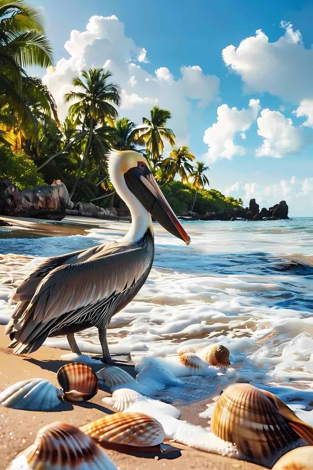 Amazon.com: JOEAUEN 5D Diamond Art Pelican - Beginners DIY Full Circle ...