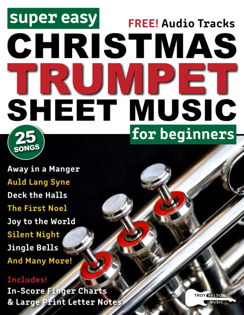Amazon.com: Super Easy Christmas Trumpet Sheet Music for Beginners: 25 ...