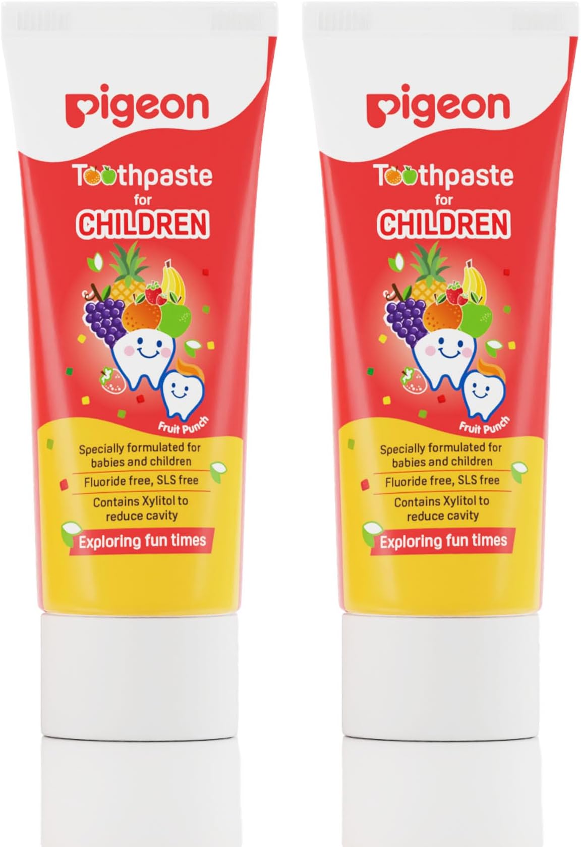 Pigeon Children Toothpaste, Fruit Punch,Oral care (45g, Pack of 2 ...