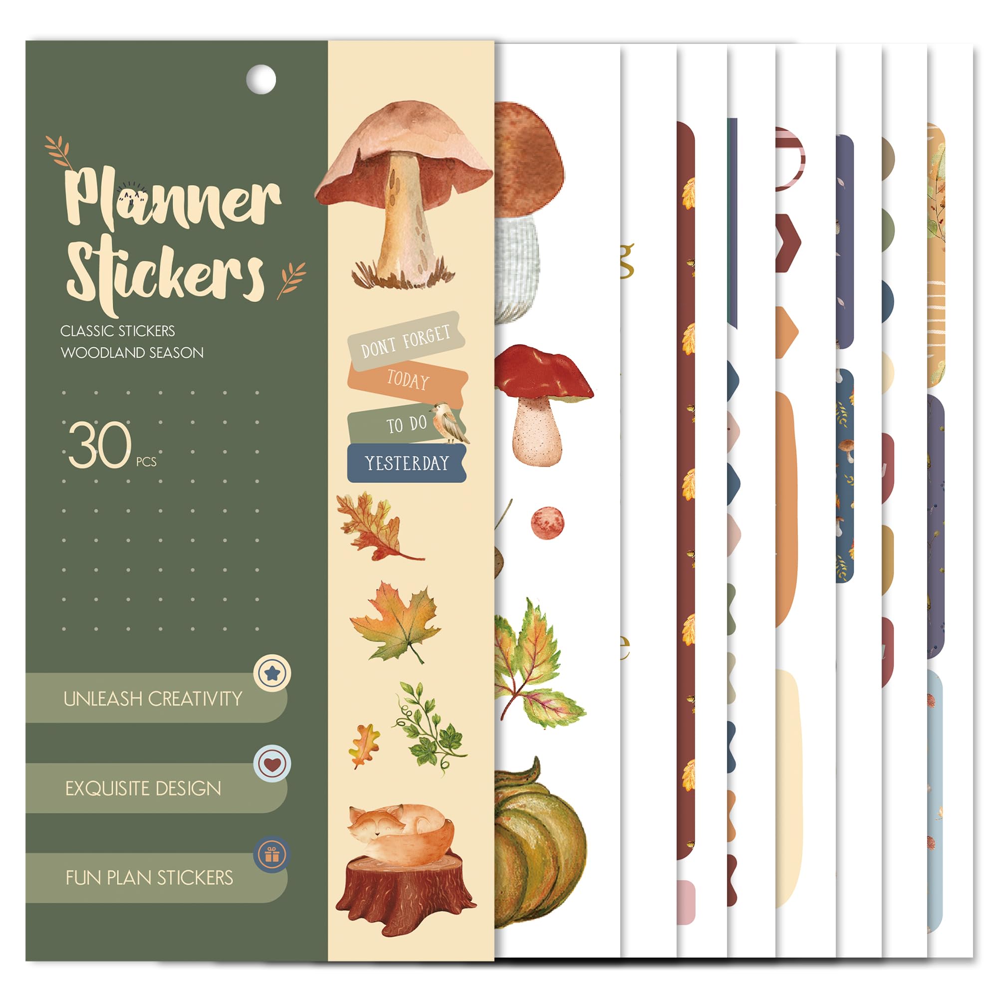BIROYAL Happy Planer Sticker Set, Easy Remove, Multicolour Stickers for ...