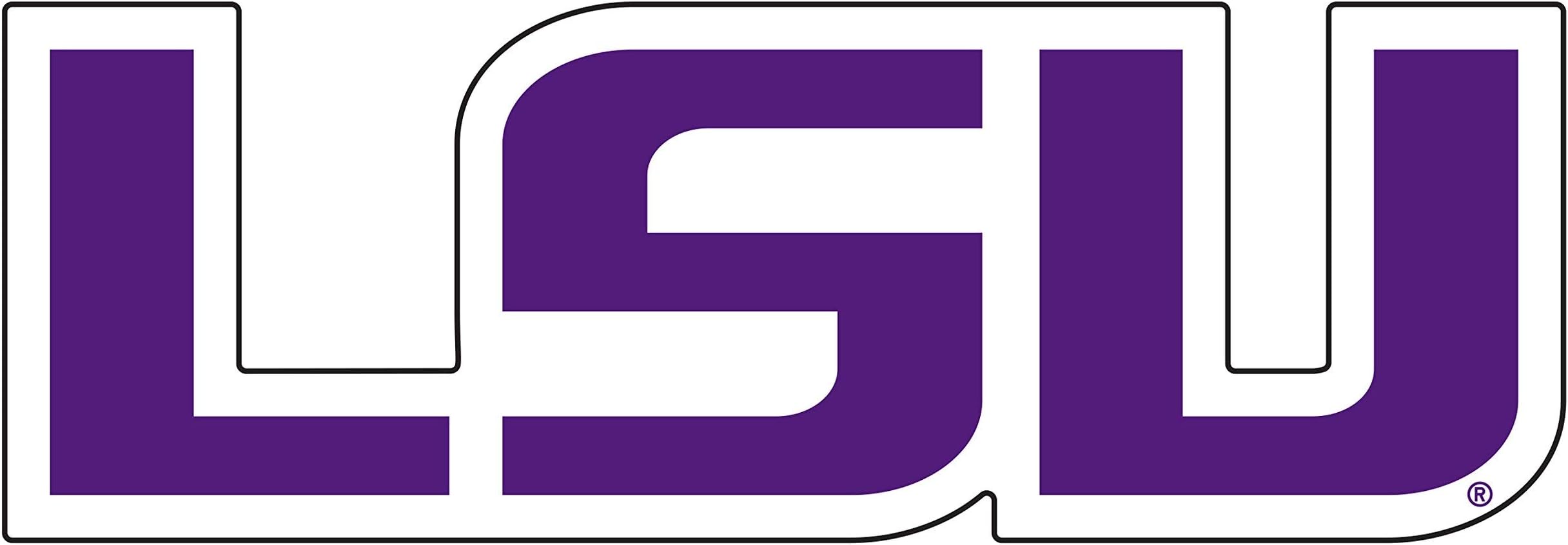 Amazon.com: LSU Decal (WHT/PUR LSU DECAL (3",4",6",12",18"), 3 in ...