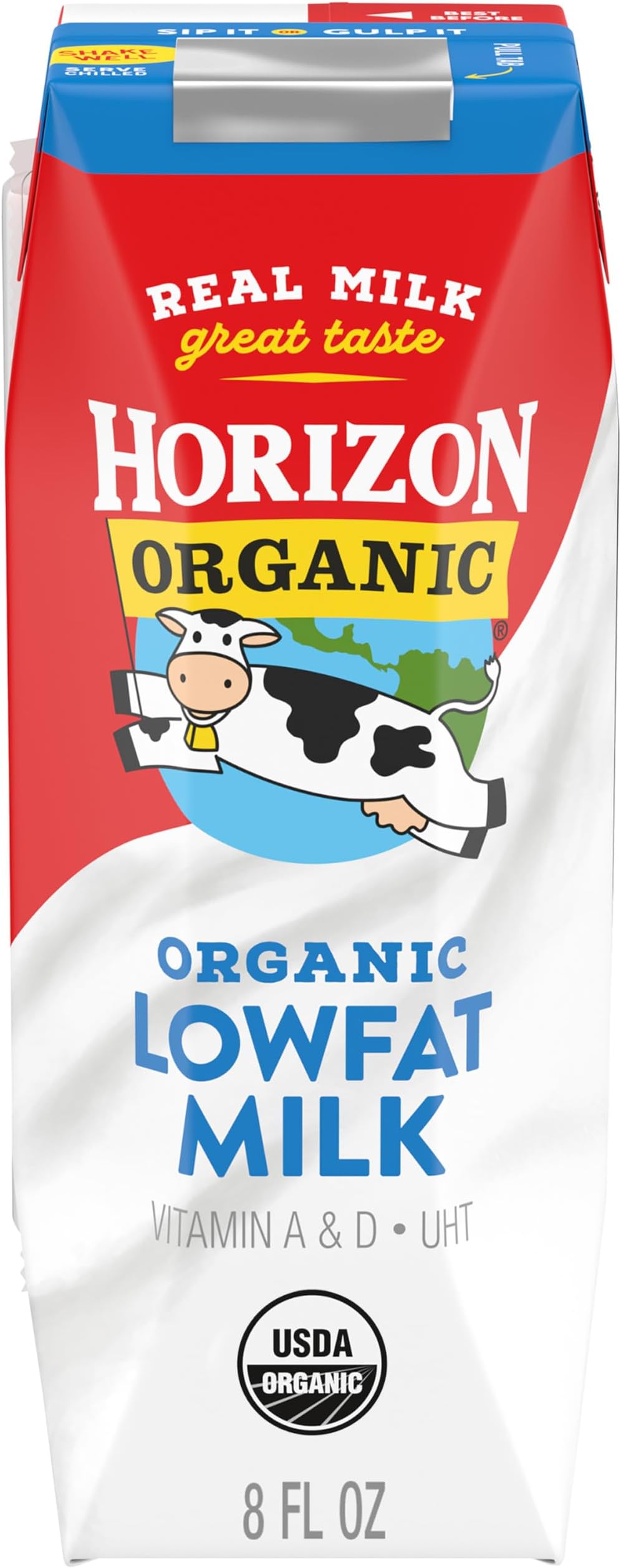 Amazon.com: Horizon Milk, Organic 1%, 8 Fl Oz : Grocery & Gourmet Food