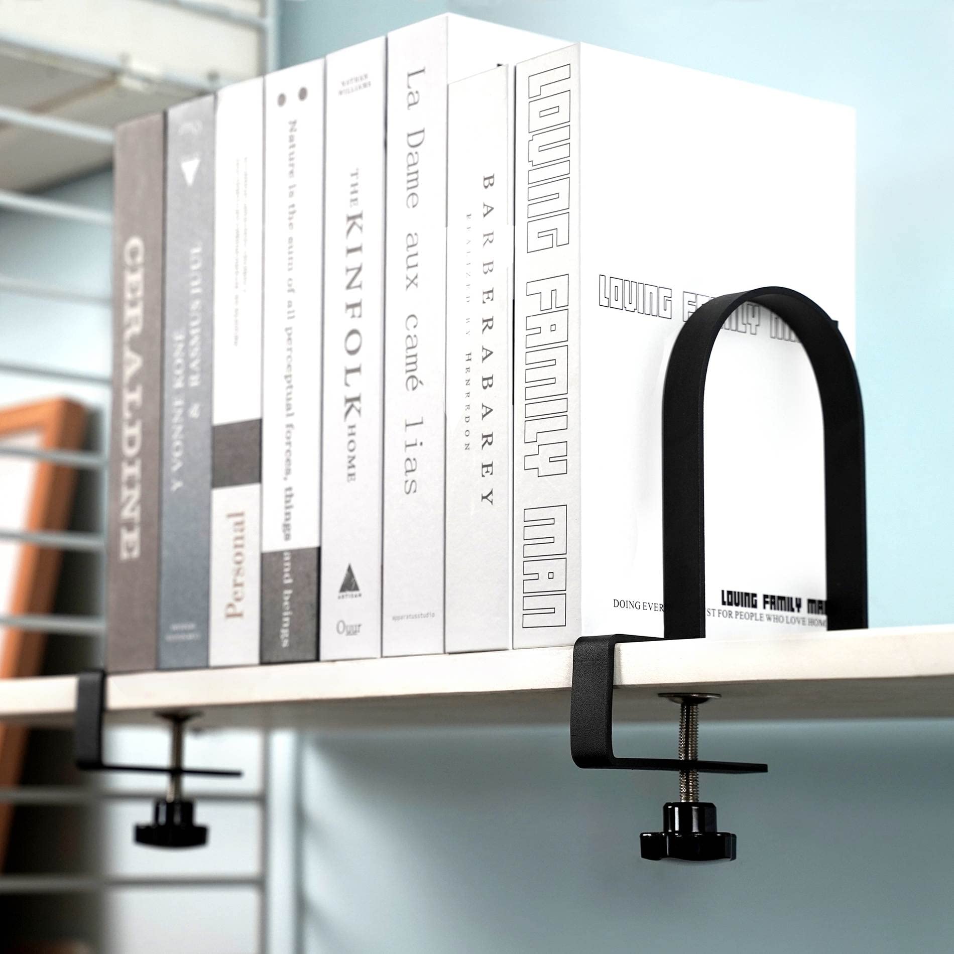 Snapklik.com : AJART Adjustable Book Ends For Shelves: Black Heavy Duty ...