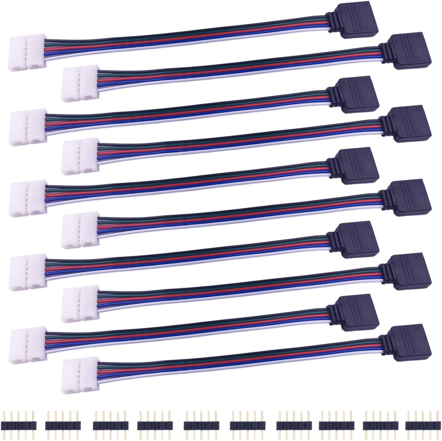 LitaElek 10 x RGBW 5050 LED Strip Quick Connector 5-Pin LED Strip ...