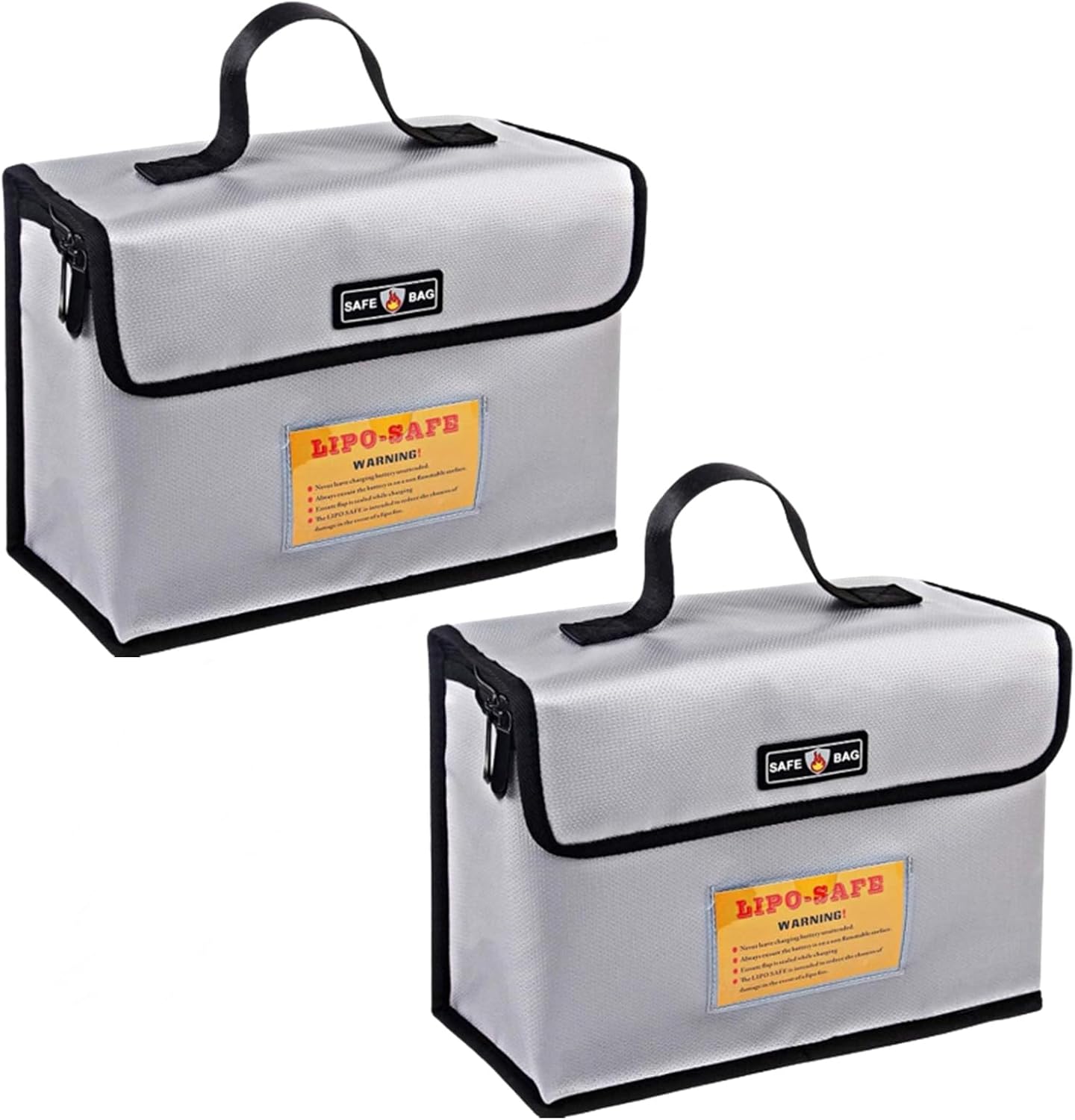 Amazon.co.jp: Boono リポバッテリー セーフティーバッグ 耐火バッグ 防火袋 防爆 防火 防水 手提げ 収納 (2個 ...