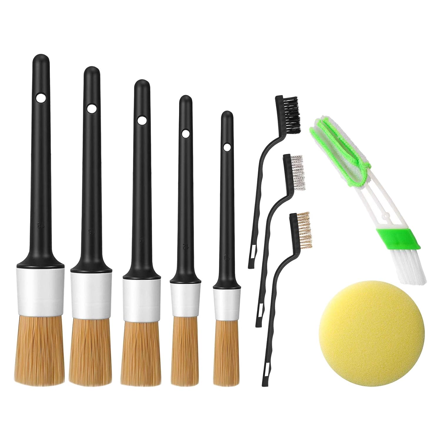 SECRET DESIRE 10x Premium Auto Detailing Brush Kits Wheel Engine Clean ...