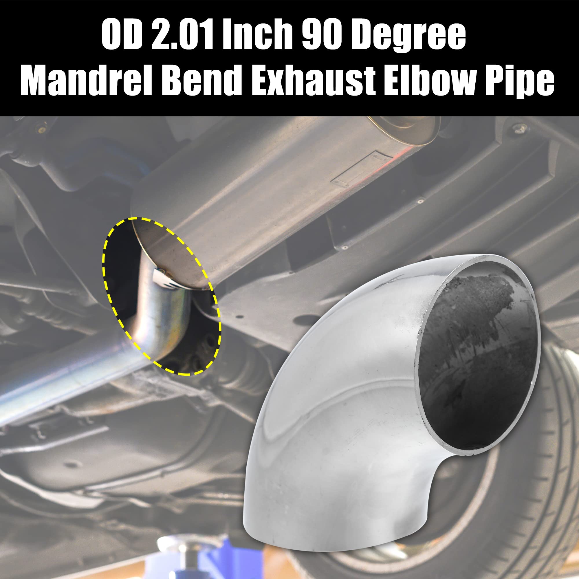 Snapklik.com : 4pcs OD 2 Inch 90 Degree Mandrel Bend Elbow SS304 ...