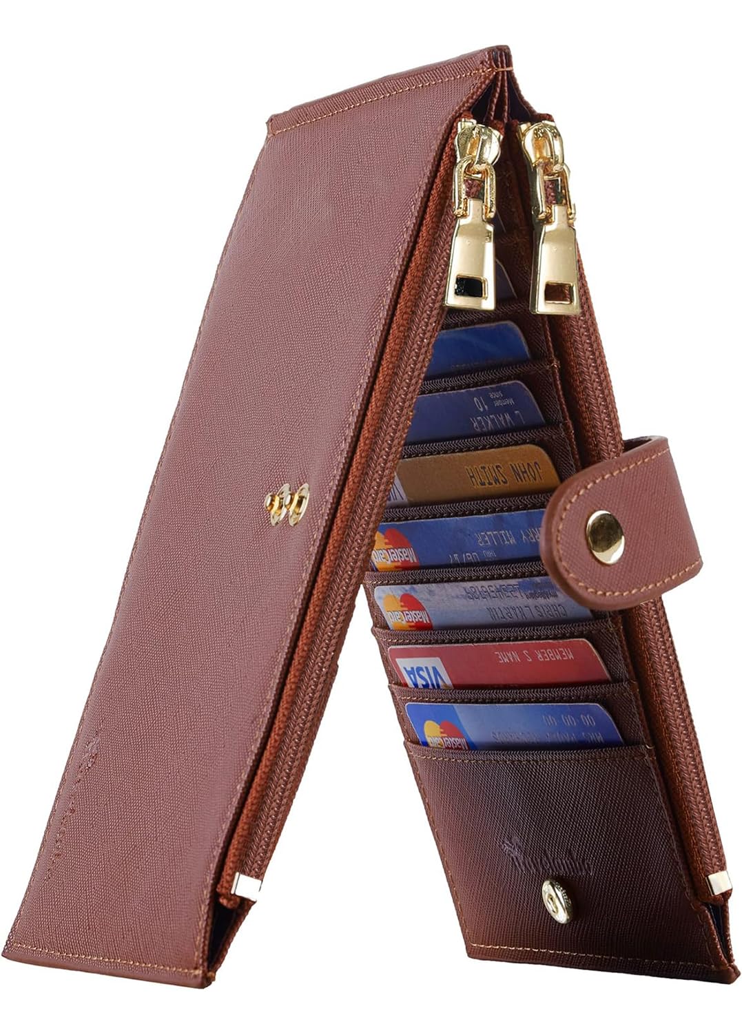 Amazon.com: Travelambo RFID Wallet Women Large Size Bifold Multi Card ...