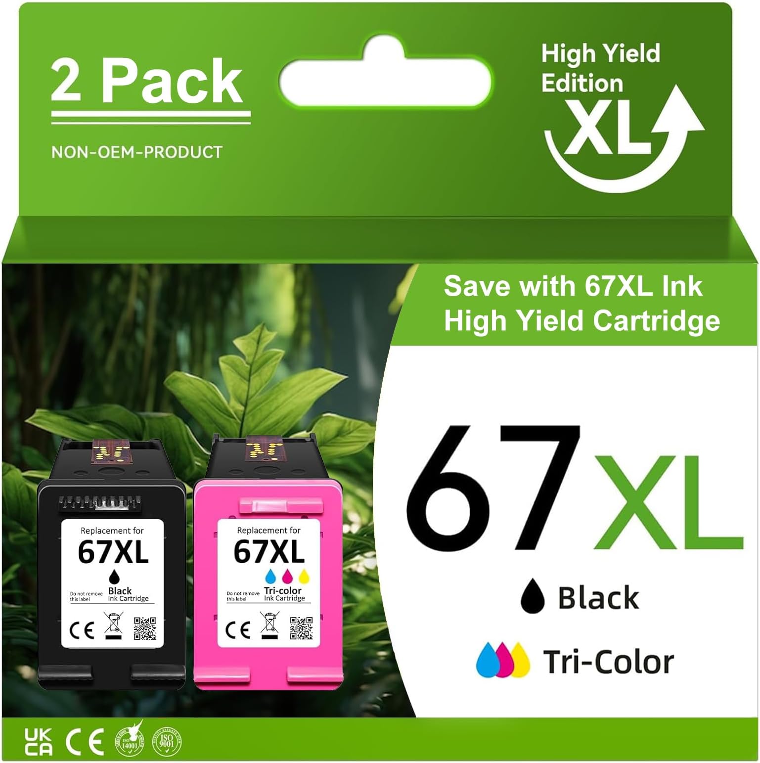 Amazon.com: 67XL Printer Ink for HP 67XL Ink Cartridges Black/Color ...