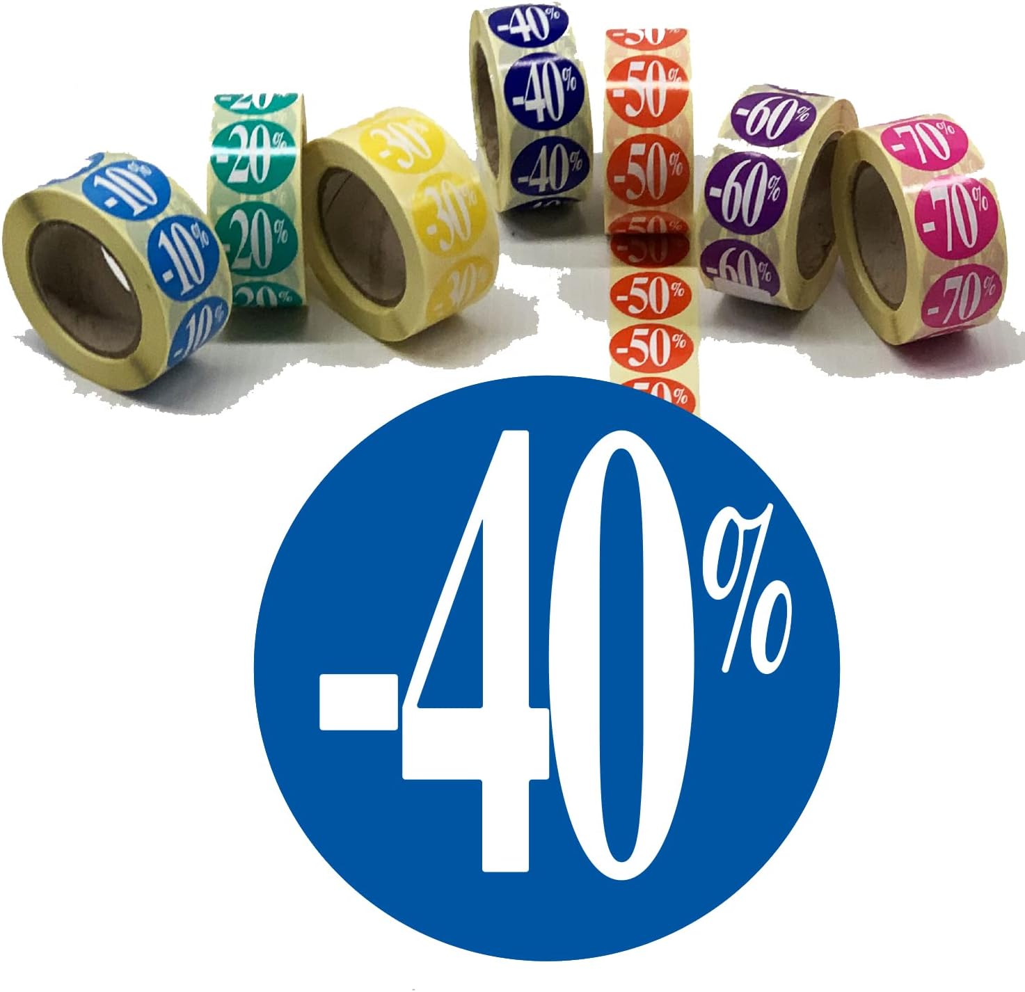 Affichesstore 30243 - Rouleau de 500 Étiquettes Autocollantes - Ø 25mm ...