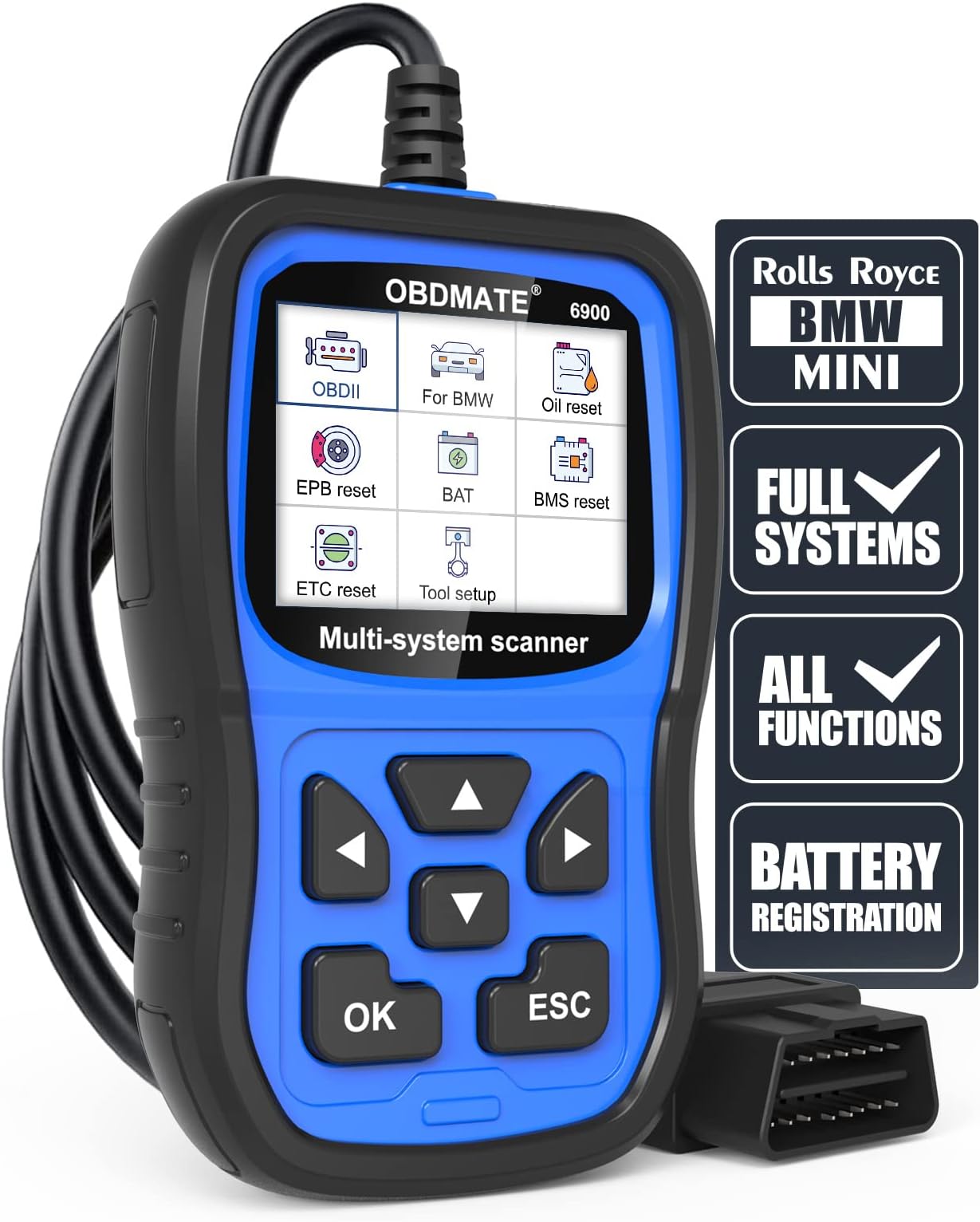 Amazon.com: Bosch OBD 1200 Scan Tool with CodeConnect, ABS & Airbag ...