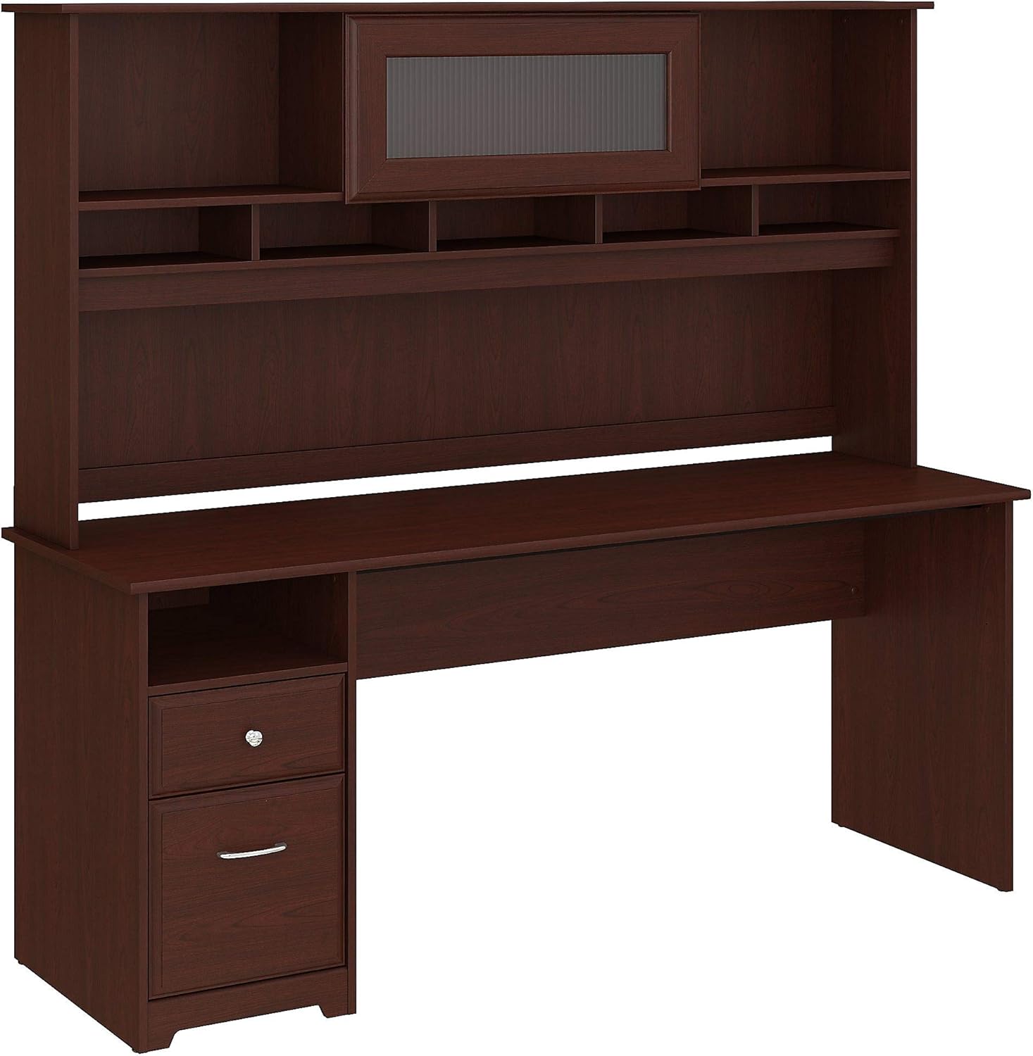 Amazon.com: Bush Furniture Cabot 72W Computer Desk with Hutch and ...