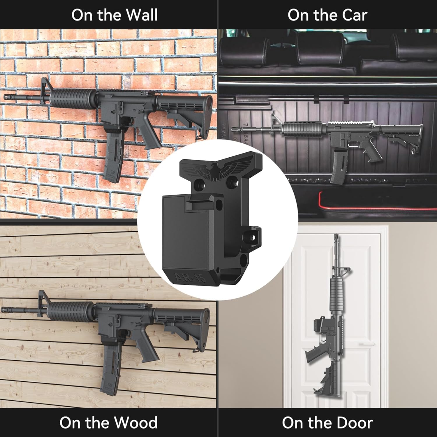 Snapklik.com : 2-pack AR15 Wall Mount For 223/5.56 Rifle+Magazine, AR ...