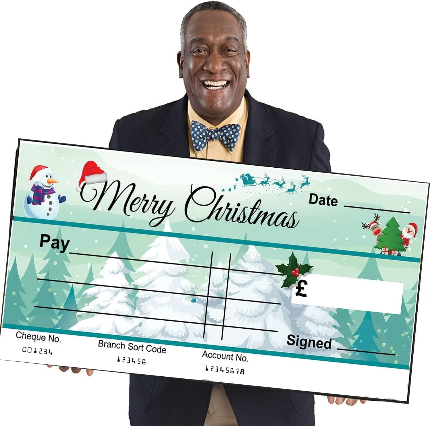 Christmas Blank Presentation Cheque V17A Paper 600mm x 300mm for ...