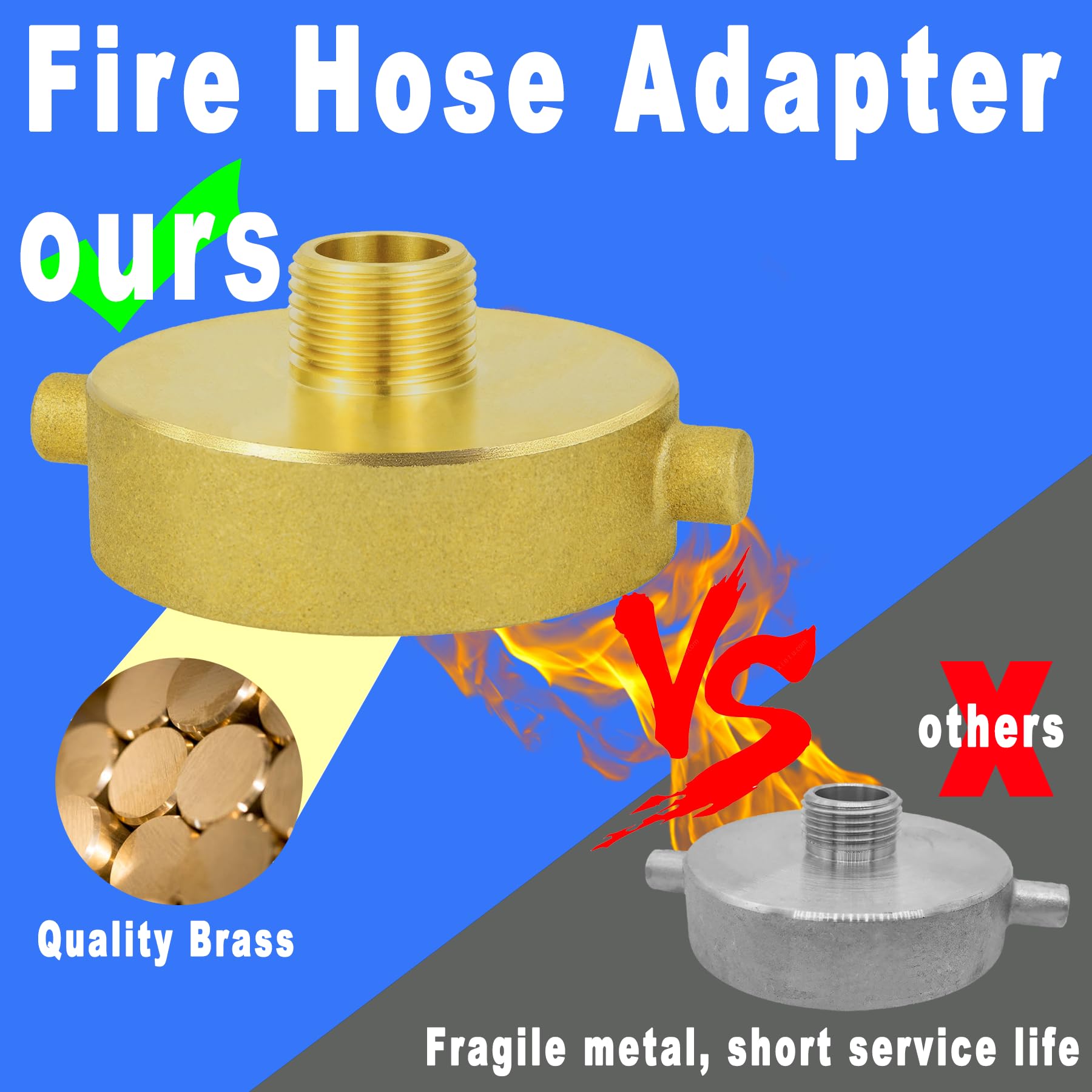 Snapklik.com : FullMayPro Fire Hydrant Hose Adapter 2-1/2" NST/NH ...