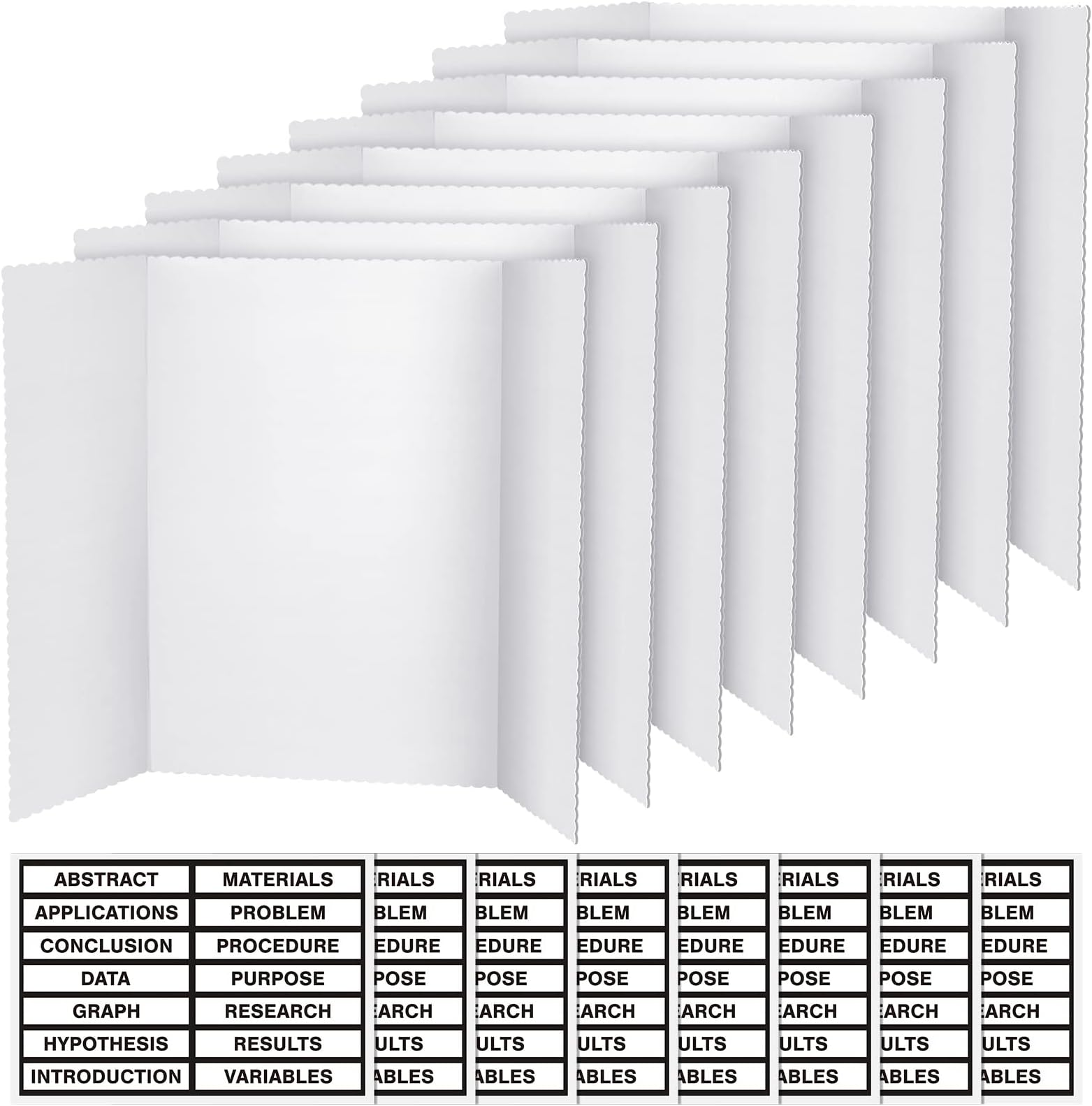 Amazon.com : Crtiin 8 Pcs Trifold Poster Board Presentation Board 8 ...
