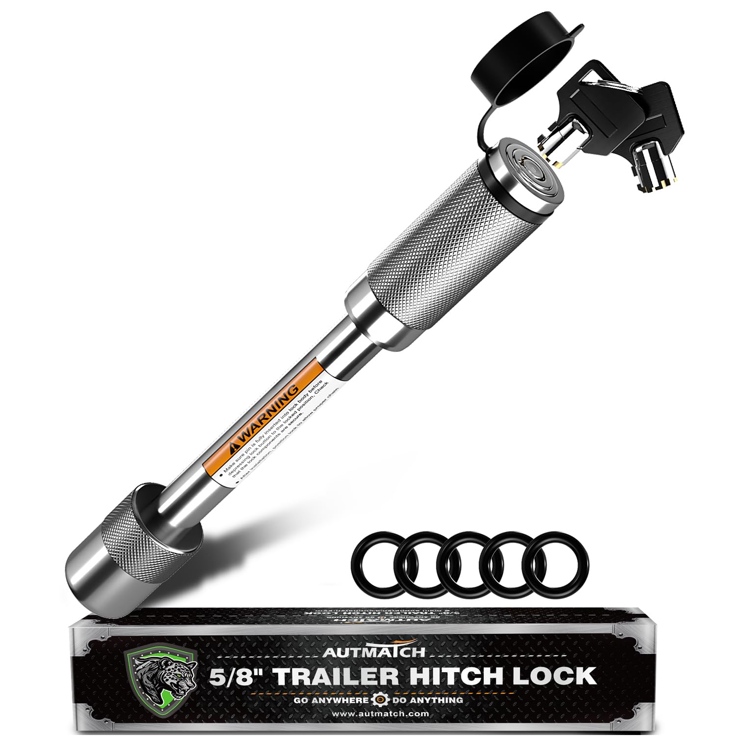 Amazon.com: AUTMATCH Trailer Hitch Lock - 5/8" Hitch Receiver Pin Lock ...