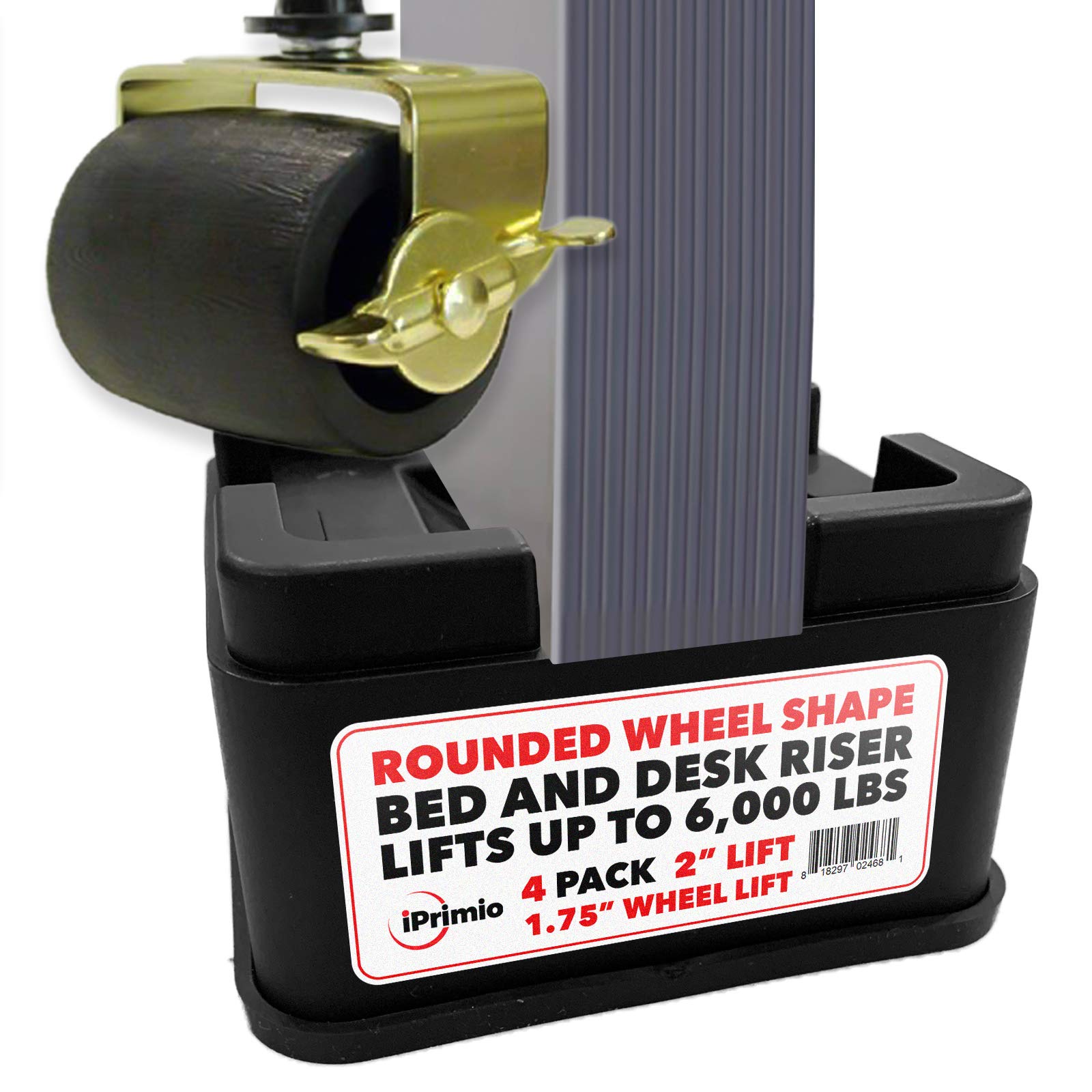 Buy iPrimio Stackable Furniture Risers, Fits Caster Wheels - Square, 2 ...