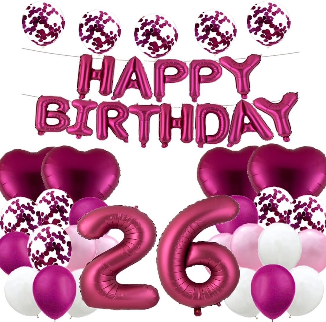 Sweet 26th Birthday Balloon 26th Birthday Decorations Happy 26th ...